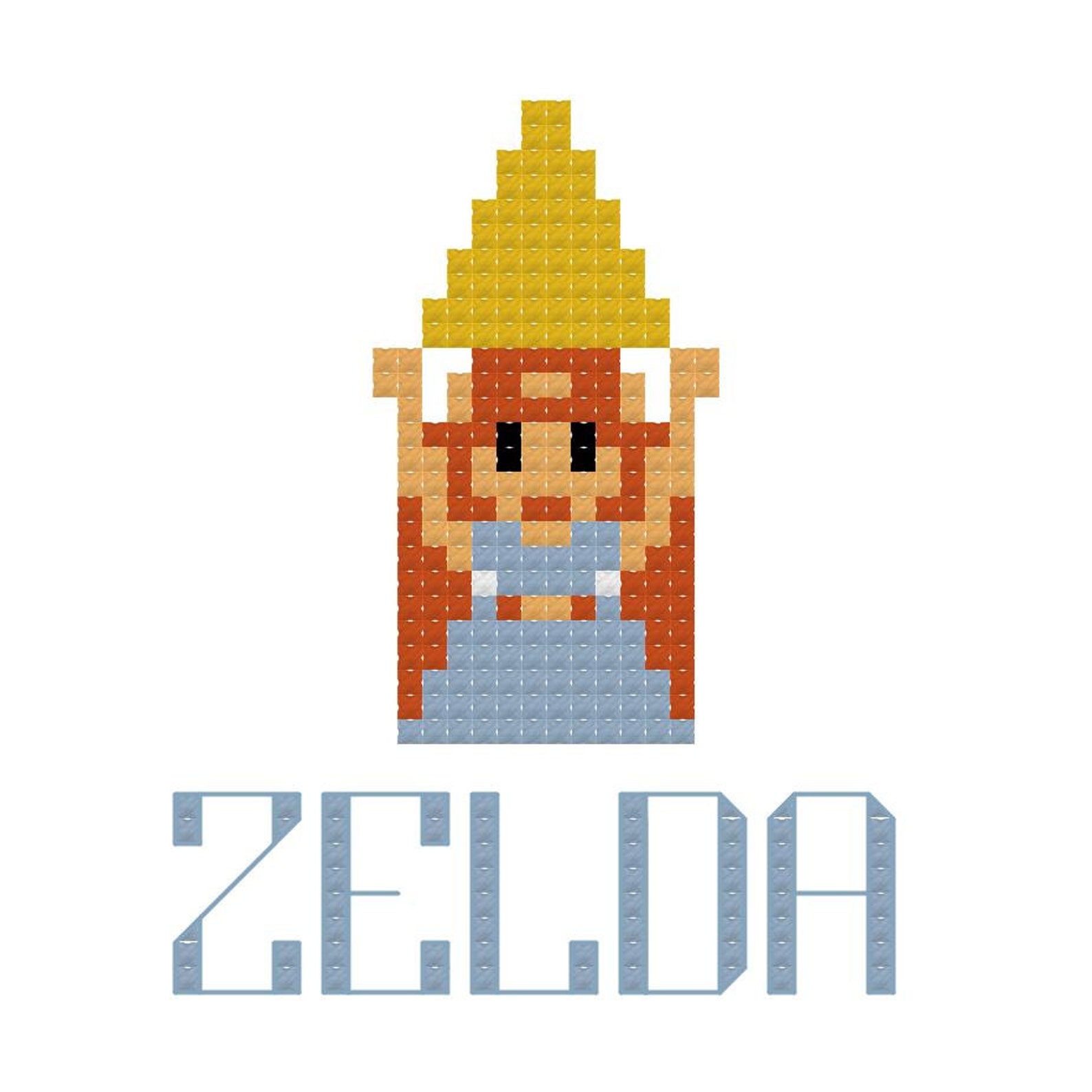 Zelda From the Legend of Zelda Cross Stitch Pattern | Etsy