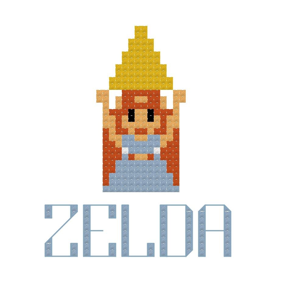 Zelda From the Legend of Zelda Cross Stitch Pattern - Etsy