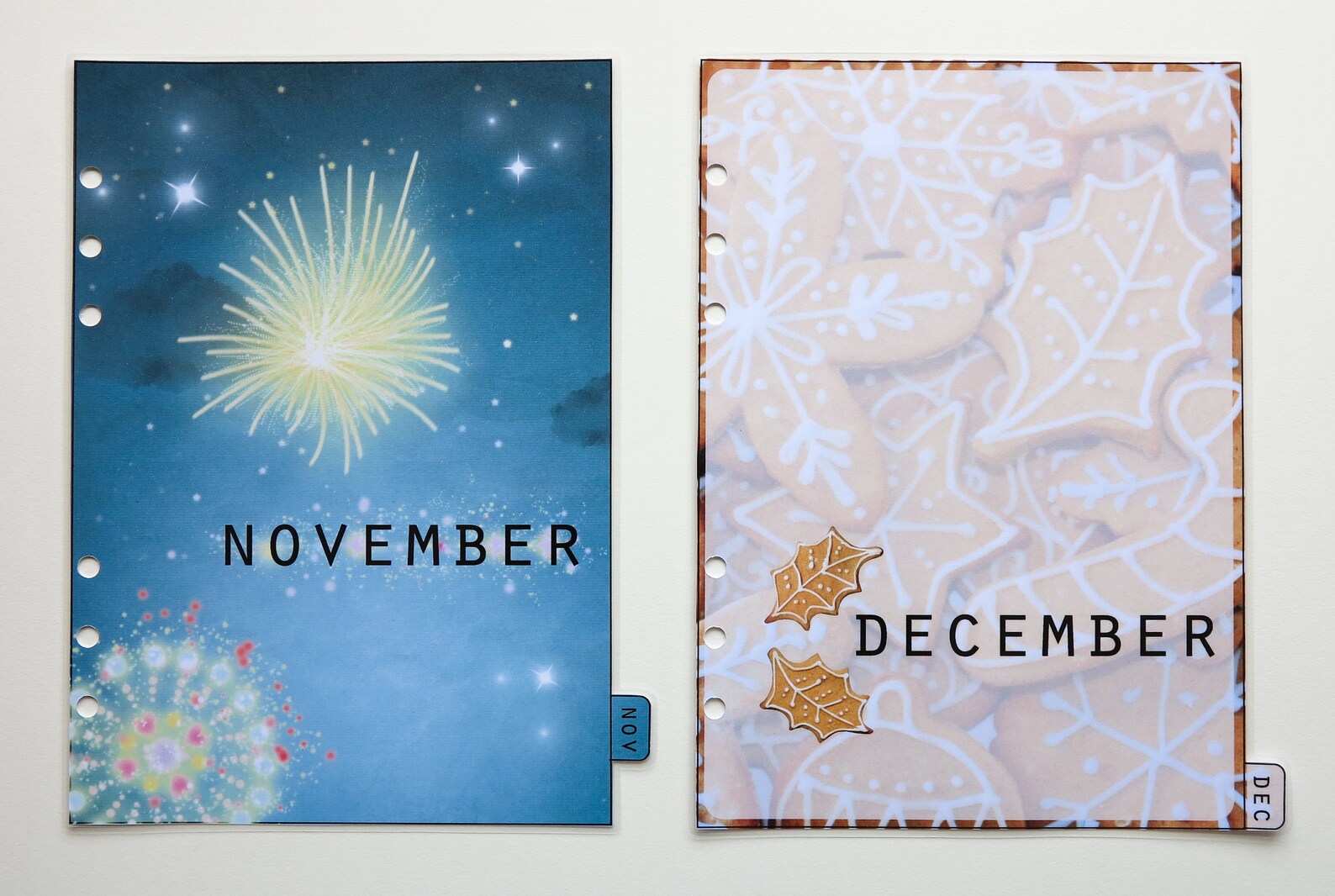 A5 Size Seasonal Monthly Dividers Jan-dec - Etsy UK