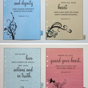 A5 Size Bible Verse Monthly Dividers Jan-dec - Etsy UK