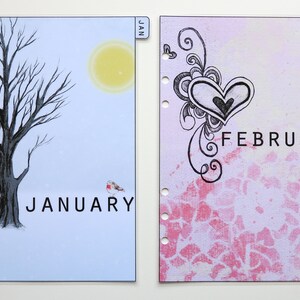 A5 Size Seasonal Monthly Dividers Jan-dec - Etsy UK