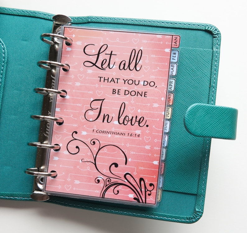 Pocket Size Set of 12 Monthly Bible Verse Dividers Jan-dec - Etsy