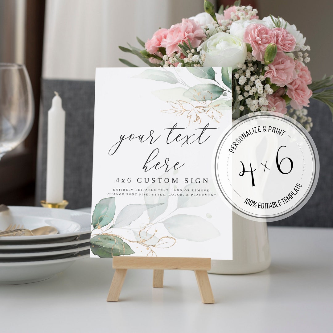 Wedding Signs/4x6 Custom Sign/bohemian Sign/boho - Etsy