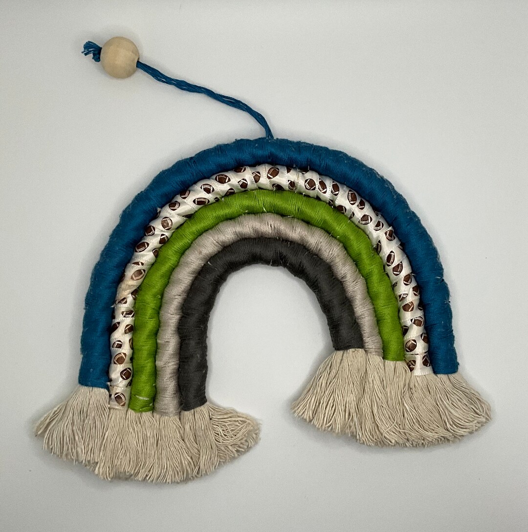 Macrame Seattle Seahawks football Rainbow - Etsy