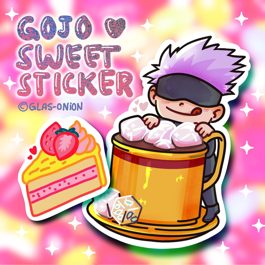 Jujutsu Kaisen Gojo Glitter Stickers - Etsy