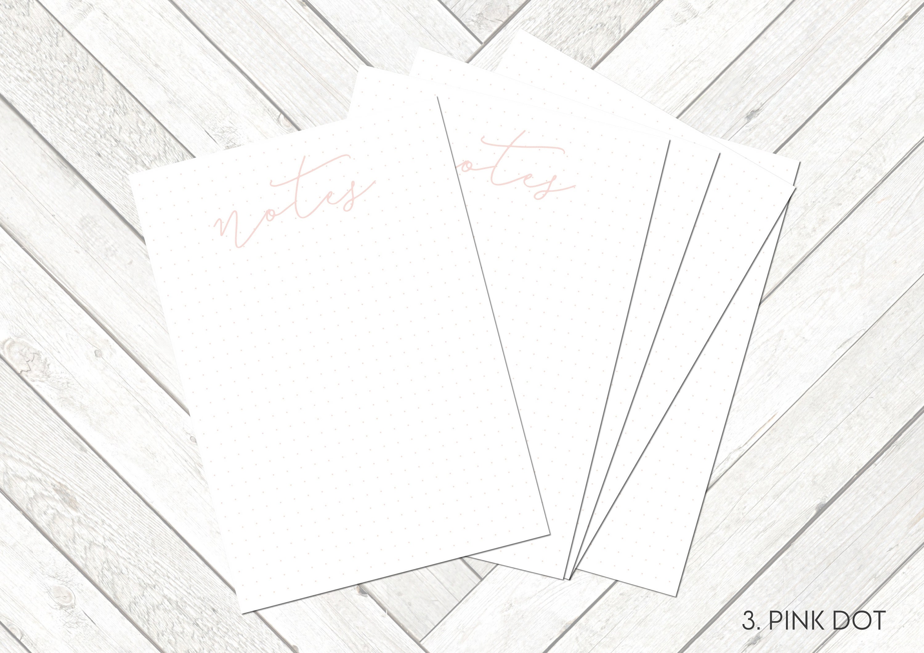 A5 Dot Grid Printable Planner Inserts Pink Grey A5 Planner Etsy