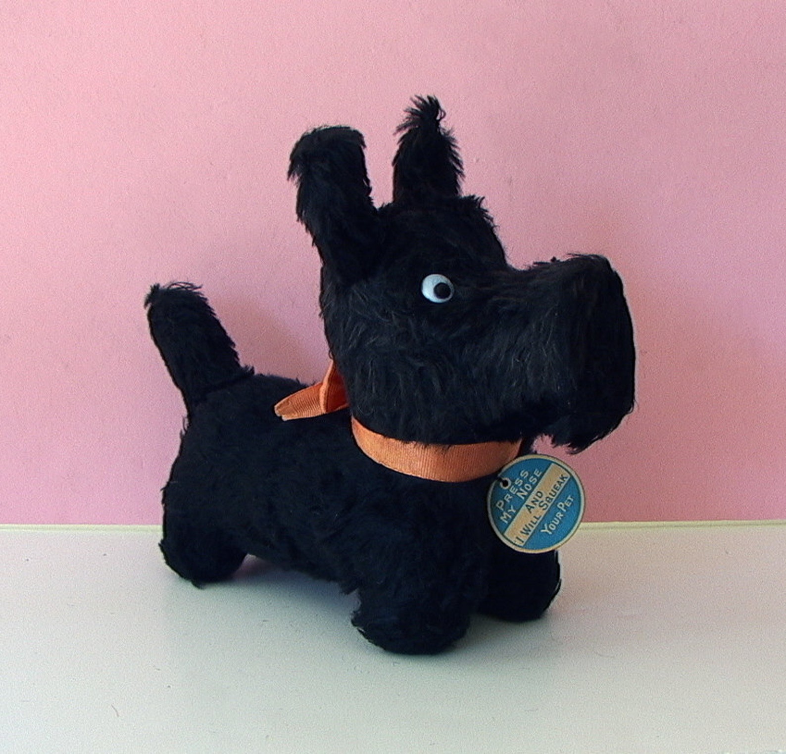 Cutest Vintage 1940s 1950s Rayon Plush YOUR PET Stuffed Toy SCOTTIE Dog ...