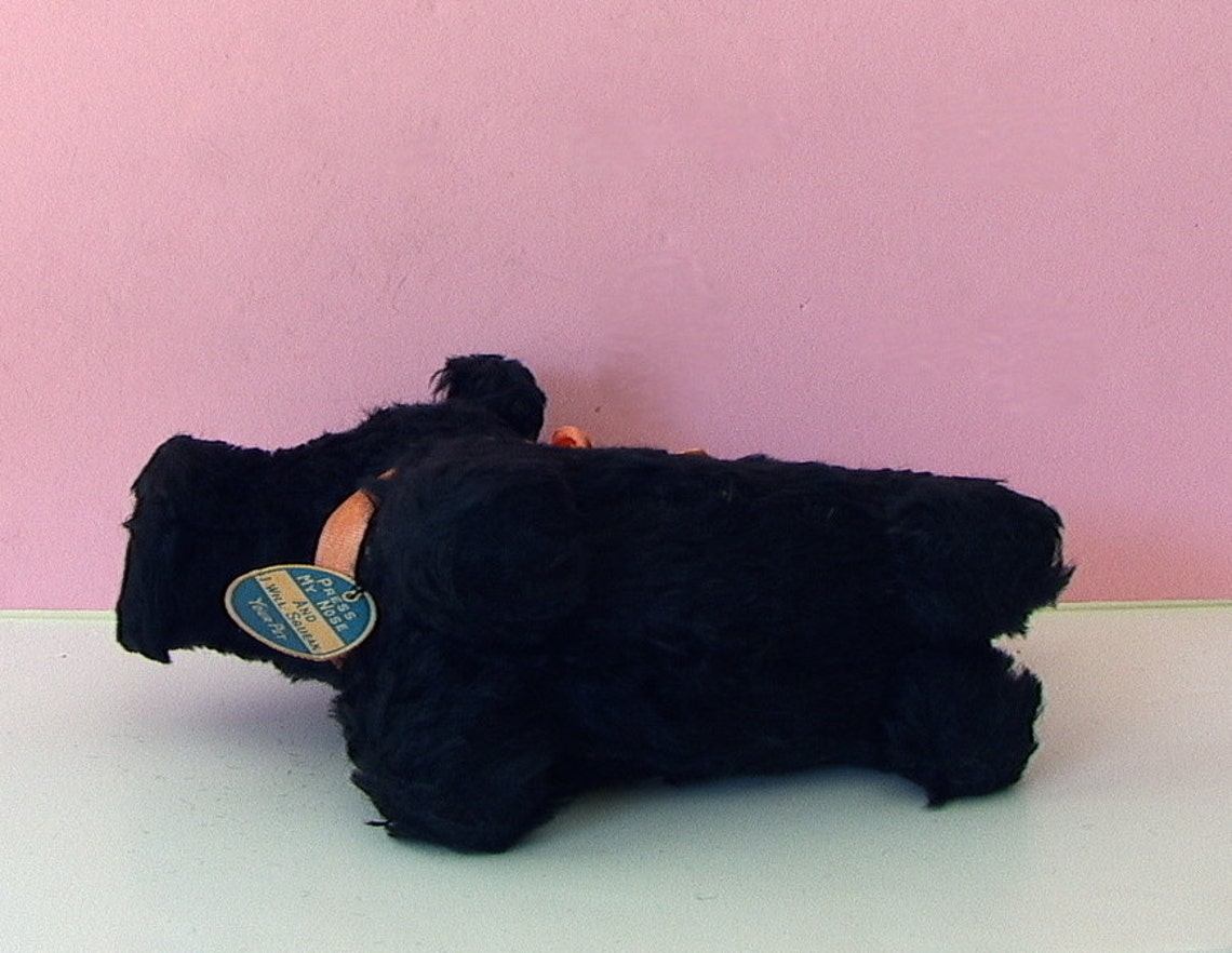 Cutest Vintage 1940s 1950s Rayon Plush YOUR PET Stuffed Toy SCOTTIE Dog ...