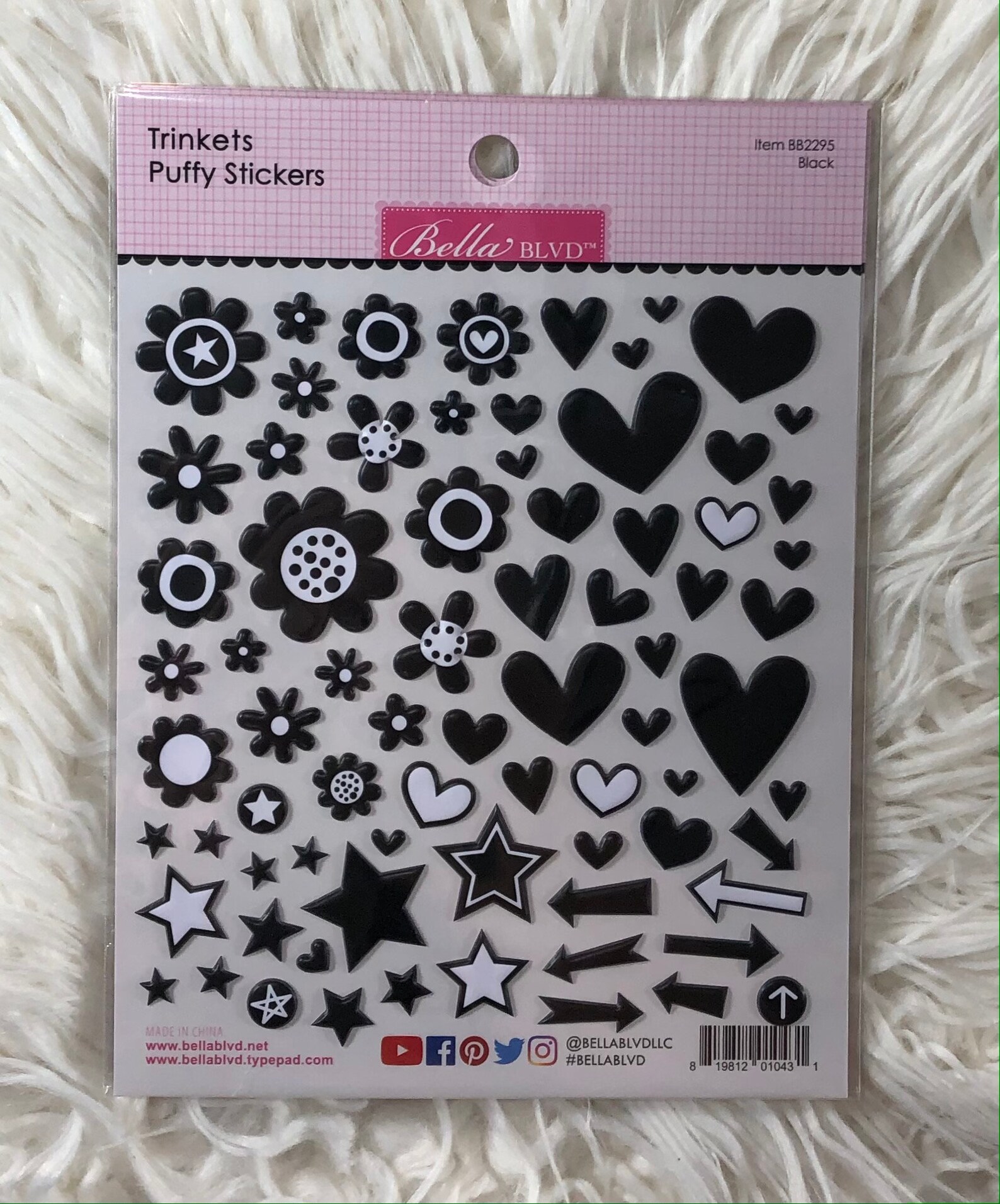 Bella Blvd Trinkets Black Puffy Stickers - Etsy
