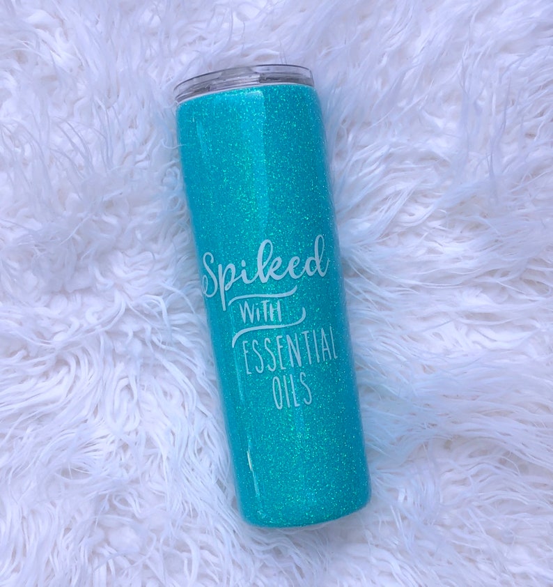 30oz Teal Essential Oils Themed Customizable Stainless Steel | Etsy