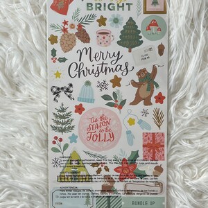 Crate Paper, American Crafts Mittens and Mistletoe Cardstock Stickers ...