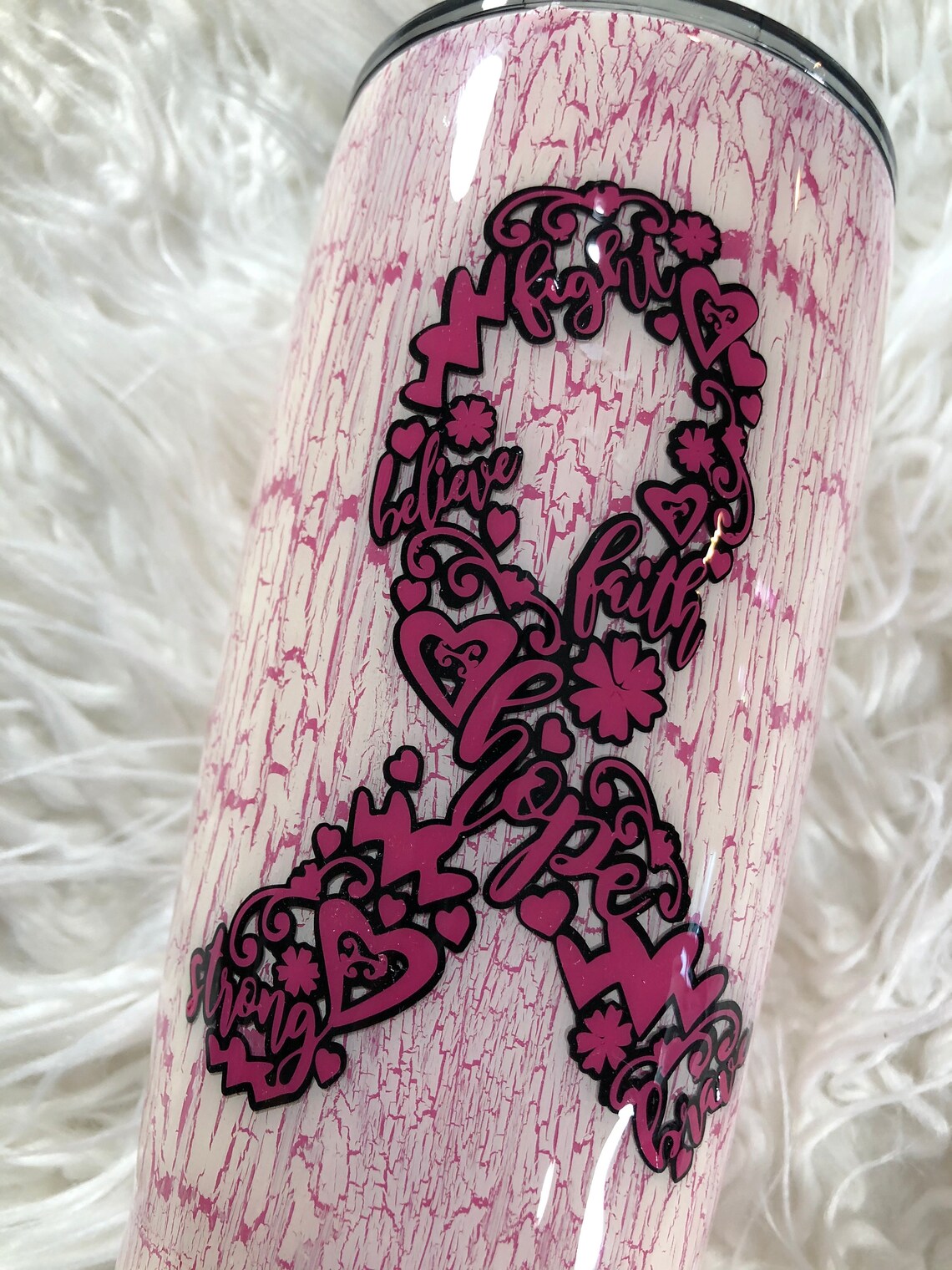 Breast Cancer Awareness Survivor Pink 20oz Custom Stainless | Etsy