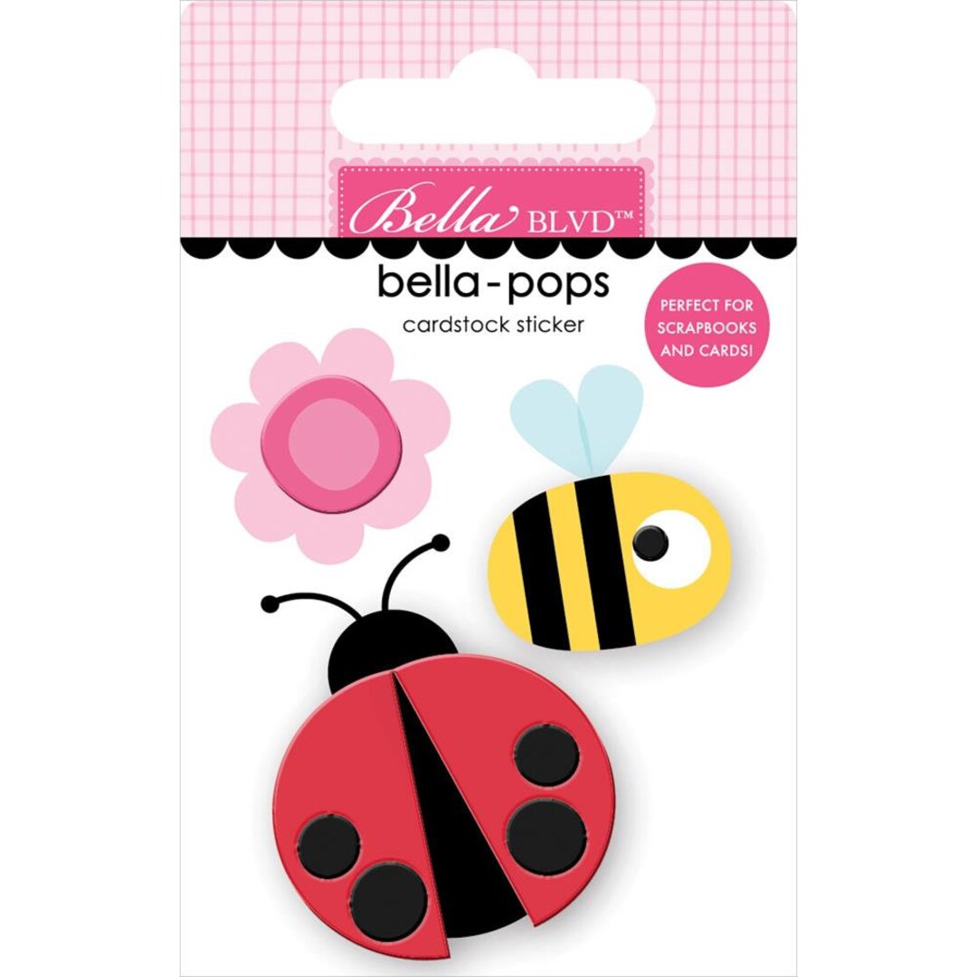 Bella Blvd Tiny Tots 2.0 Cute Bugs Bella-pops Dimensional Stickers - Etsy