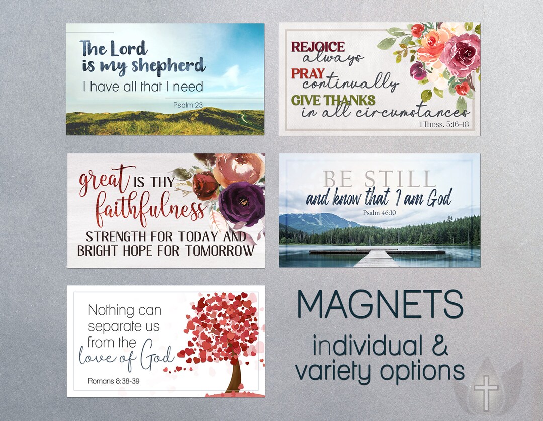 Bible Verse Fridge Magnets Faith Christian Gifts Encouraging Words - Etsy