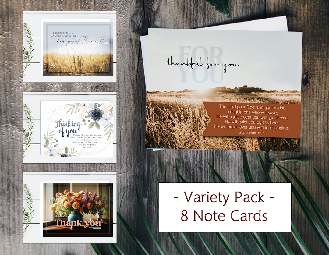Bible Verse Note Cards - Thank You - Thinking of You With Scripture ...