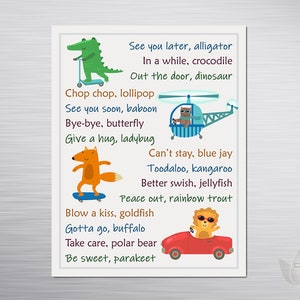 See You Later Alligator Ways to Say Goodbye Fun Magnet for Kids ...