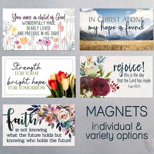 Bible Verse Fridge Magnets Faith Christian Gifts - Etsy
