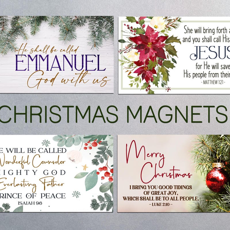 Christmas Magnets - Etsy