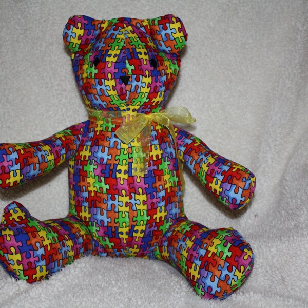 Autism Teddy Bear - Etsy