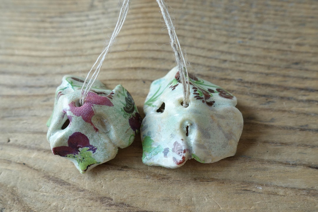 Porcelain Caps Bells Charms for Earrings . Ceramic Handmade Pendant - Etsy