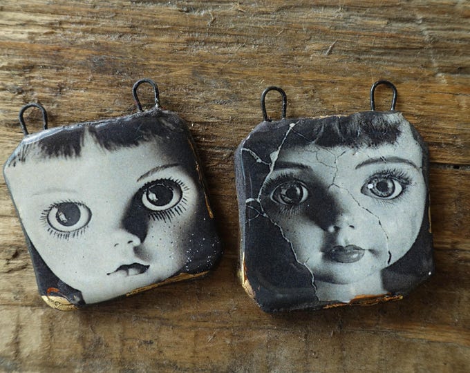 Ceramic Charms for Jewelry Handmade . Pendants for Making Earrings. Art ...