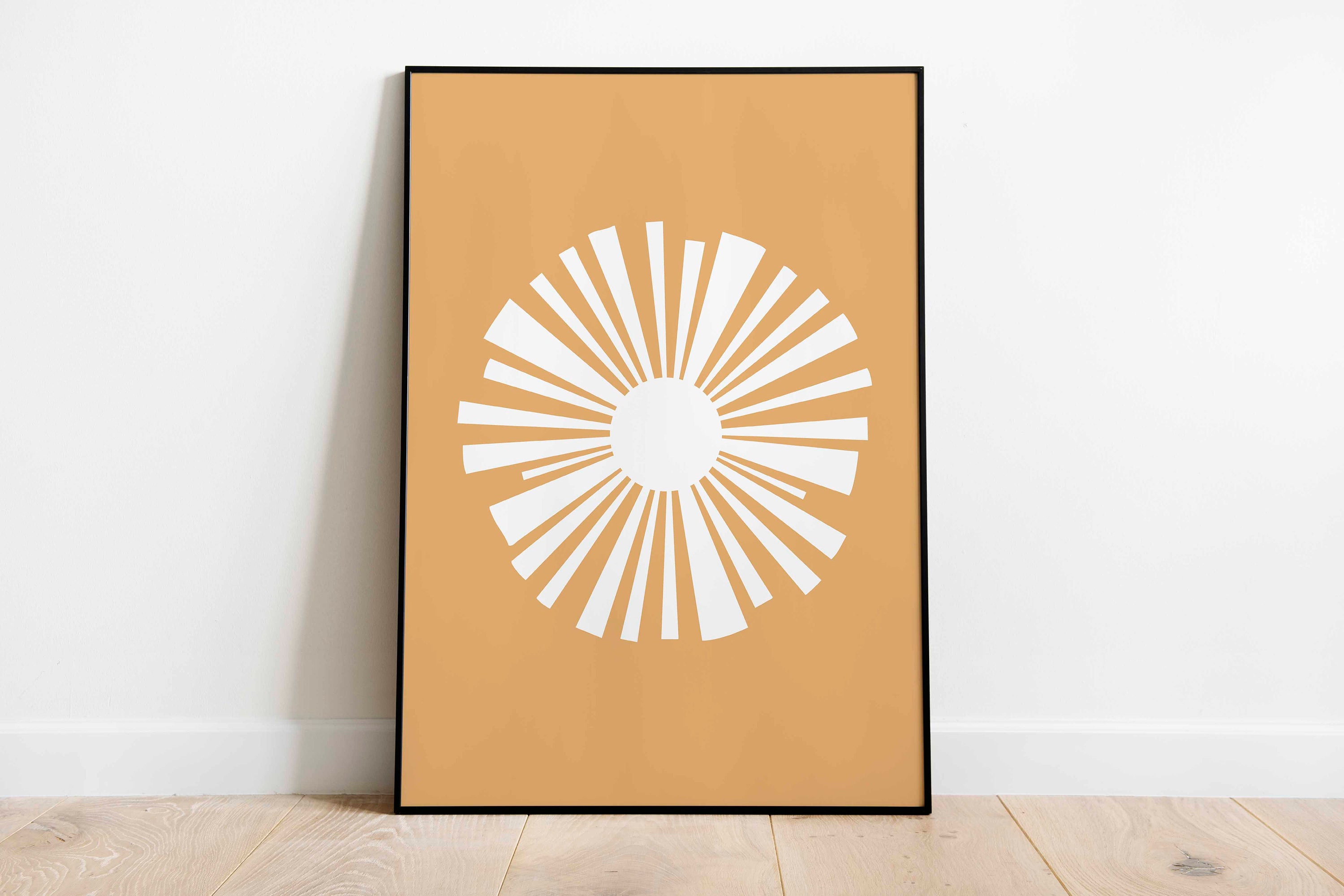 Vintage Golden Sun Rays, Sun Rays Art Print, Sun Retro Print, Sun ...