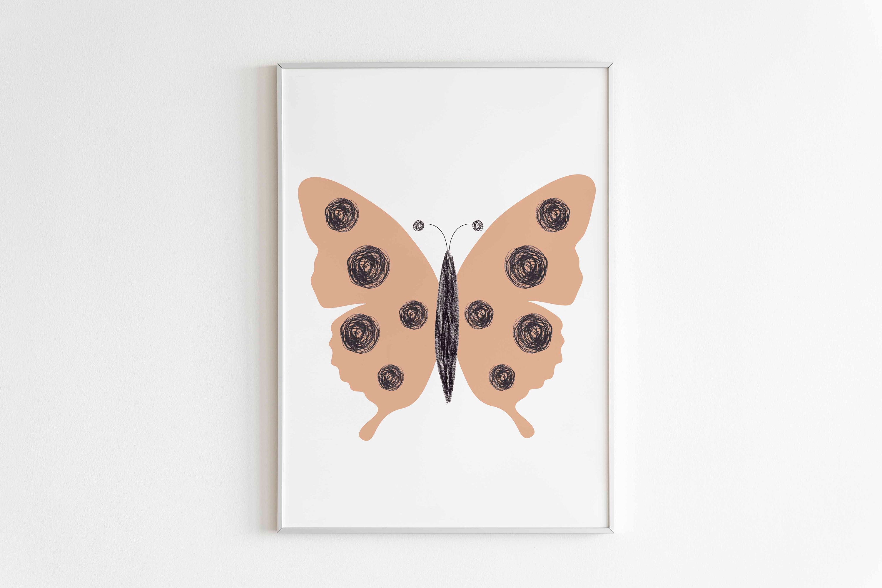 Pink Butterfly Print, Pink Boho Butterfly, Butterfly Nursery Decor ...