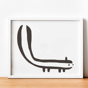 Skunk Poster, Printable Skunk Print, Nursery Print, Nuersery Decor ...