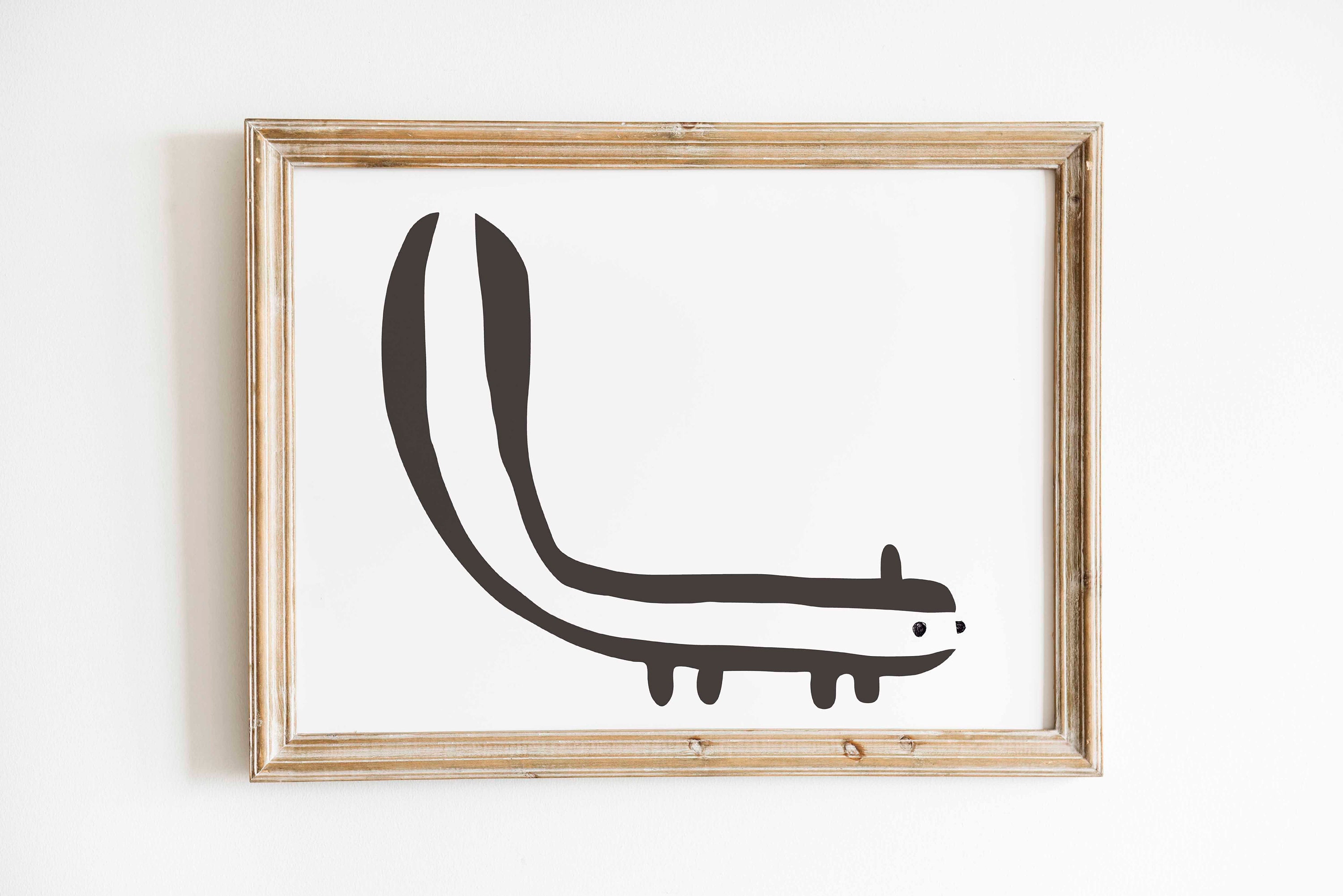 Skunk Poster, Printable Skunk Print, Nursery Print, Nuersery Decor ...