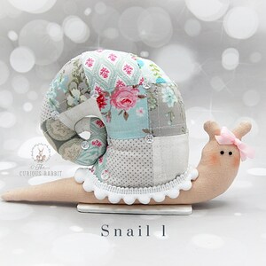 PATCHWORK TILDA SNAIL | 2 Choices | Sequin Details, Patchwork, Plush ...