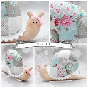 PATCHWORK TILDA SNAIL | 2 Choices | Sequin Details, Patchwork, Plush ...