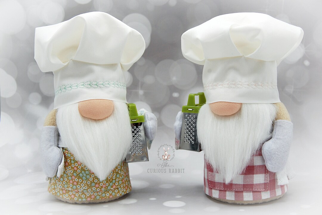 Chef Gnome With Grater: Handmade Kitchen Decor Gonk - Etsy