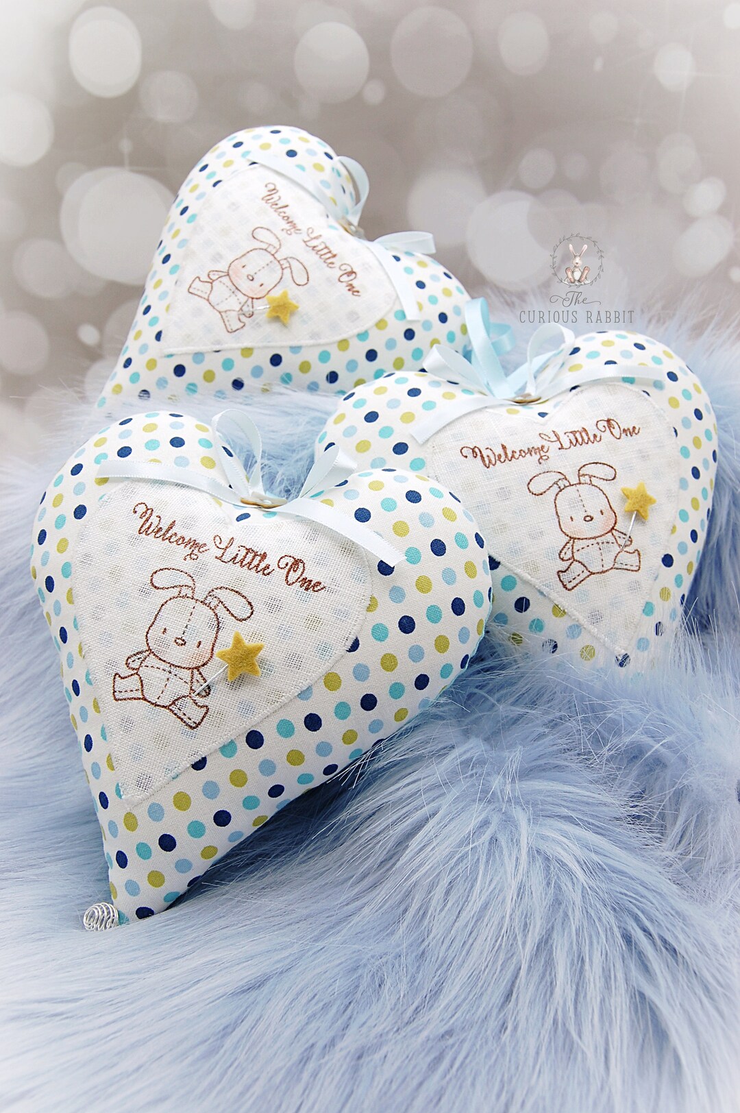 NEW BABY HEARTS | Nursery Gifts | Nursery Decor | Baby Blue Heart ...