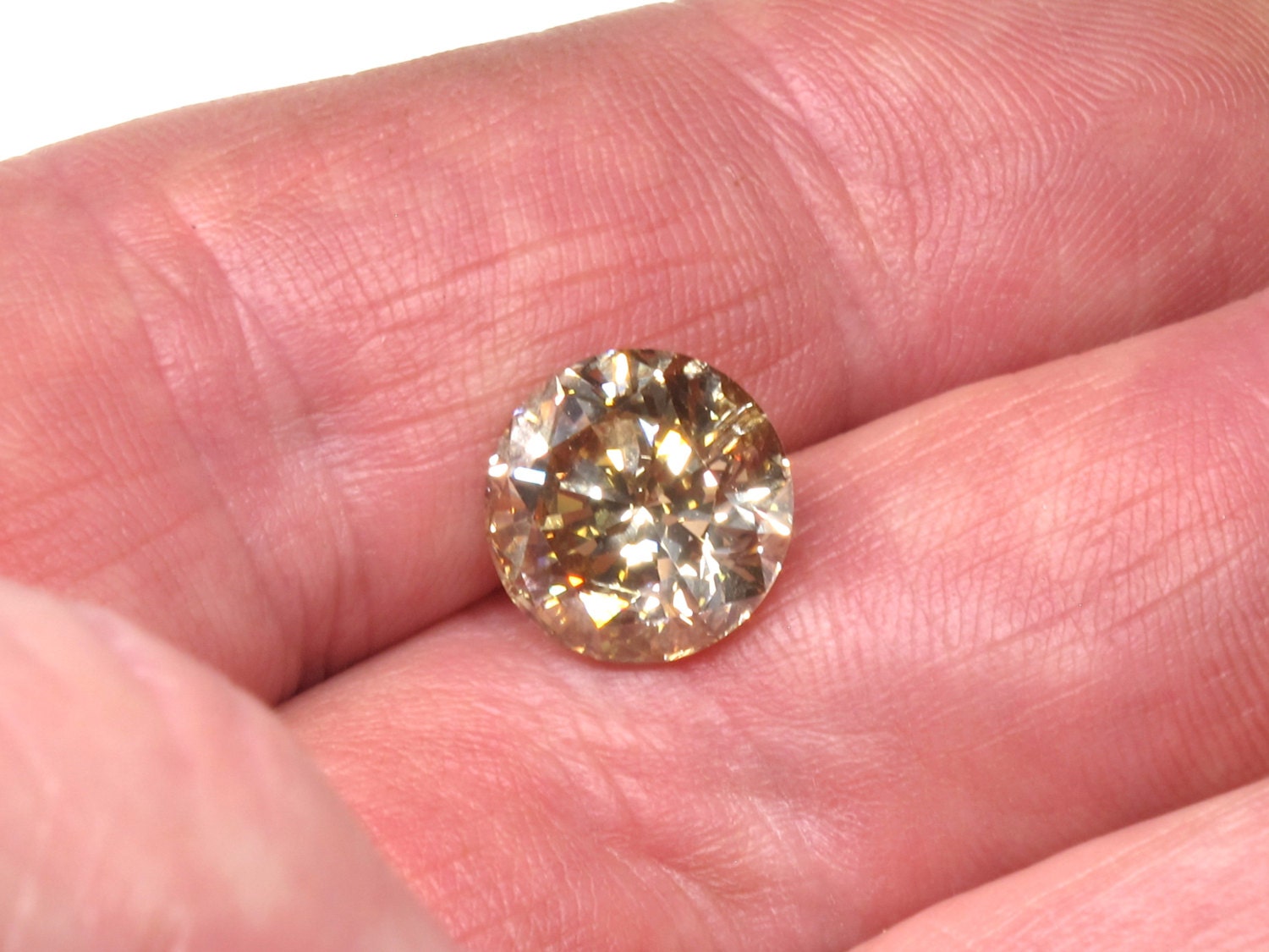 6.15 Ct Natural Fancy Champagne Color Diamond, Recent GIA Lab Report ...