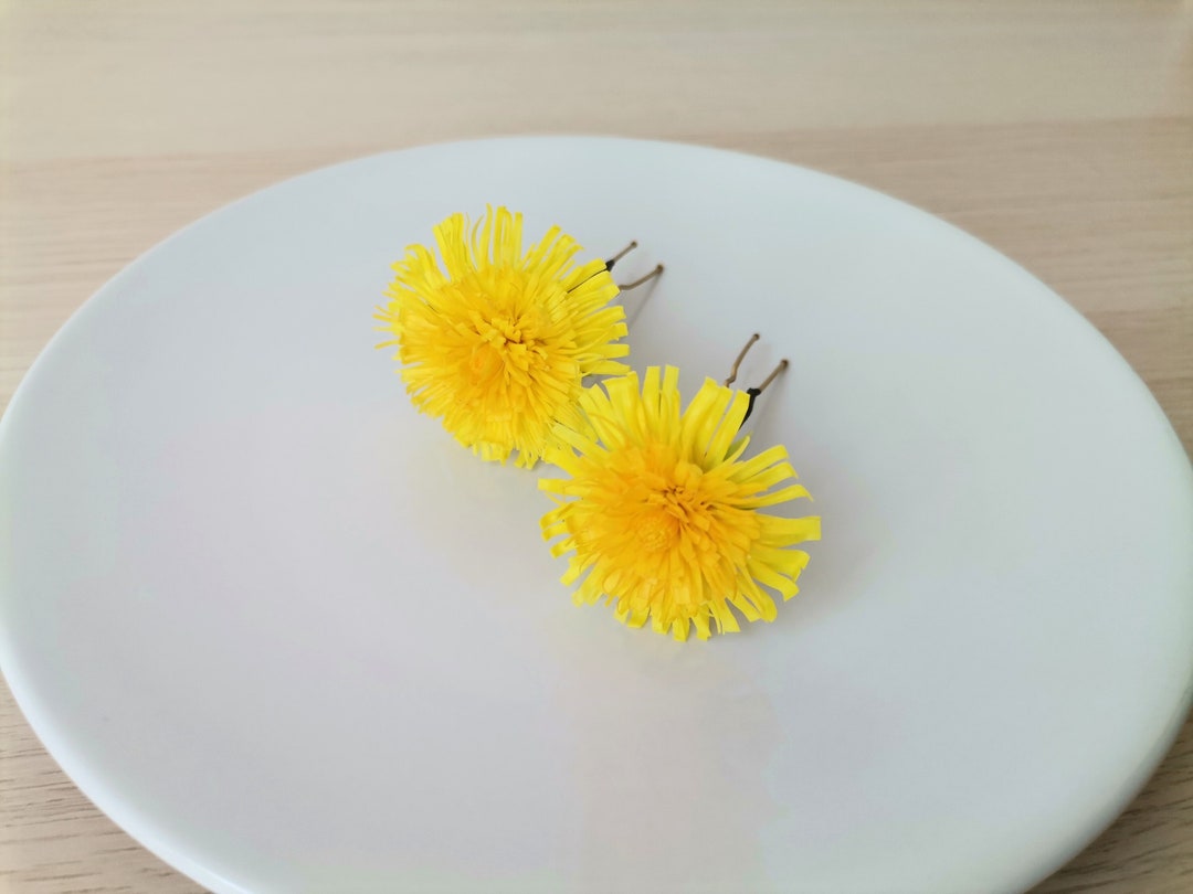 Dandelion Hair Pin, Hair Accessories, Made of Air Dry Polymer Clay ...