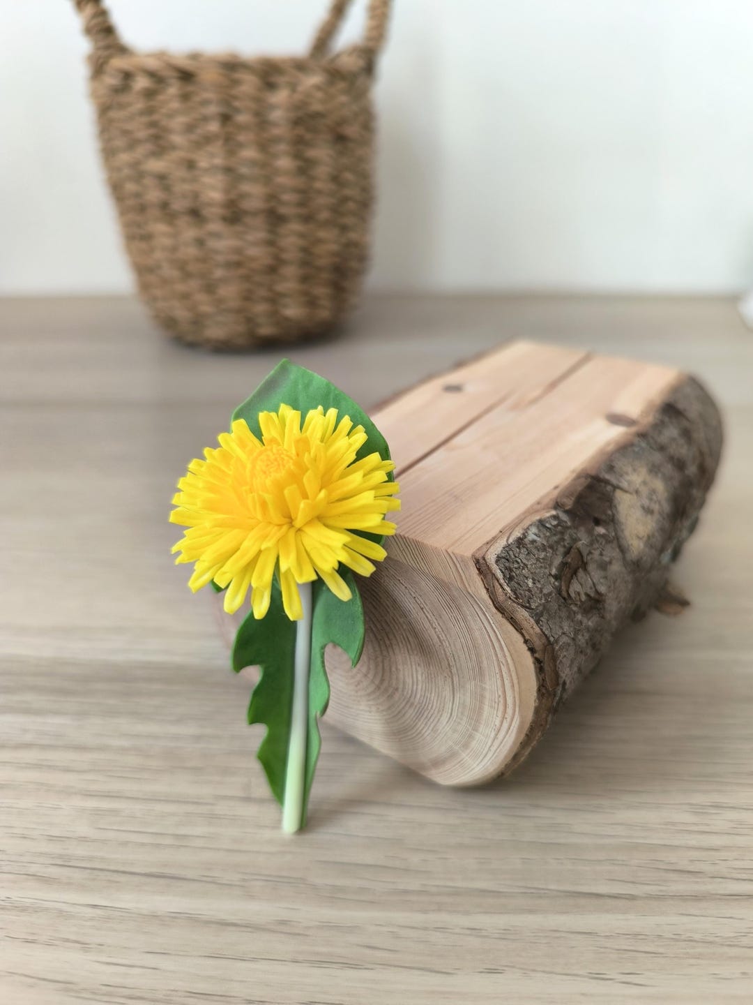 Dandelion Brooch, Made From Air Dry Polymer Clay, Floral Brooch - Etsy