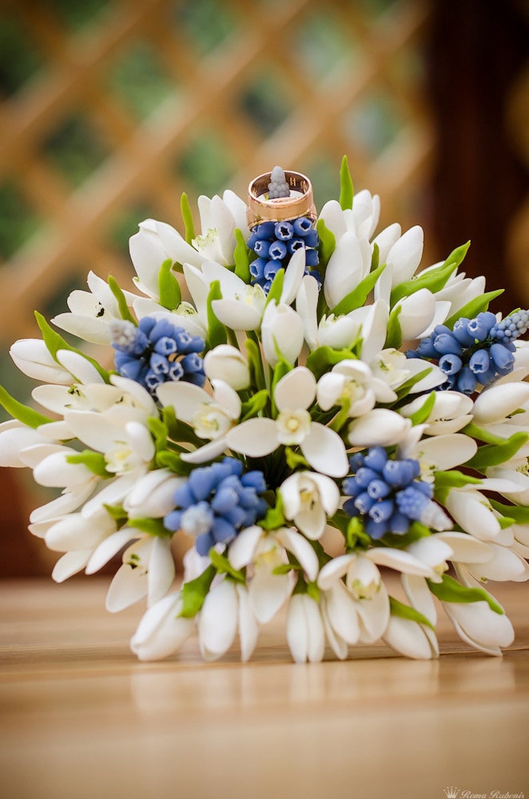 Snowdrop Bouquet and Boutonniere Set , Bridal Bouquet, Wedding Flowers ...