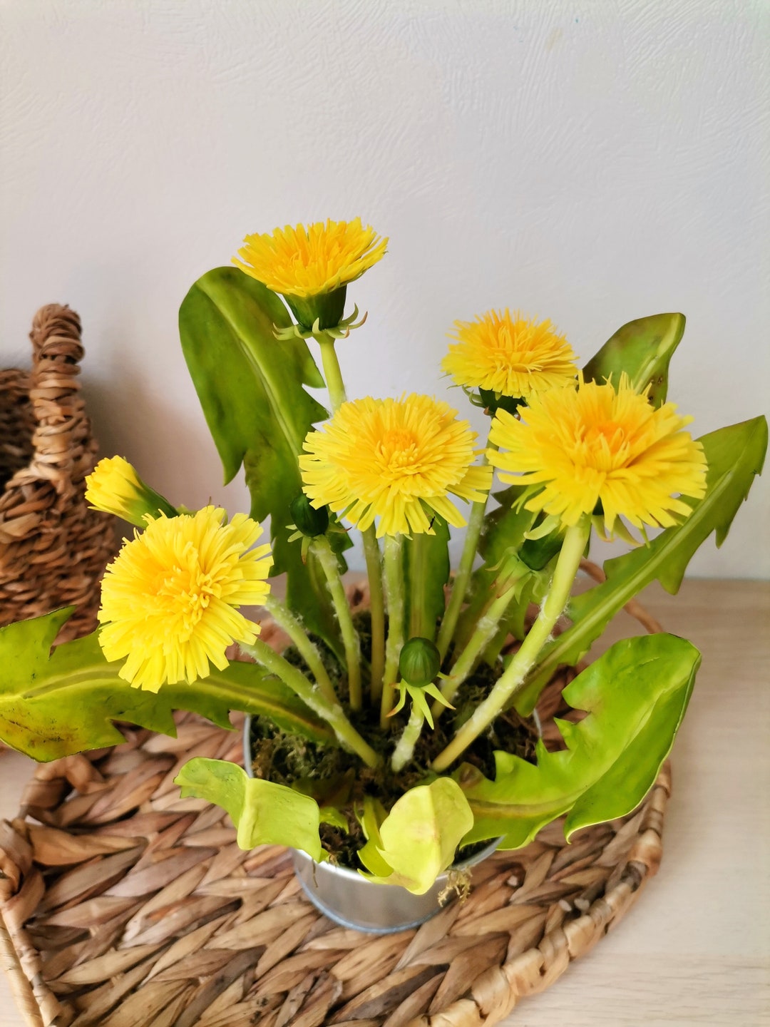 Handmade Dandelions, Made of Air Dry Polymer Clay, Clay Flowers, Home ...