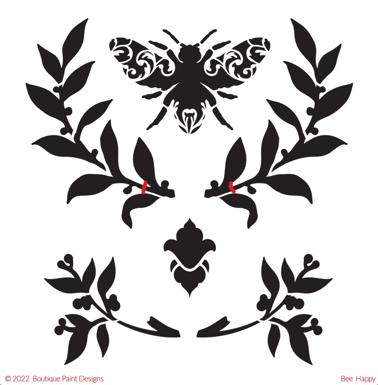 Bee Happy Stencil - Etsy