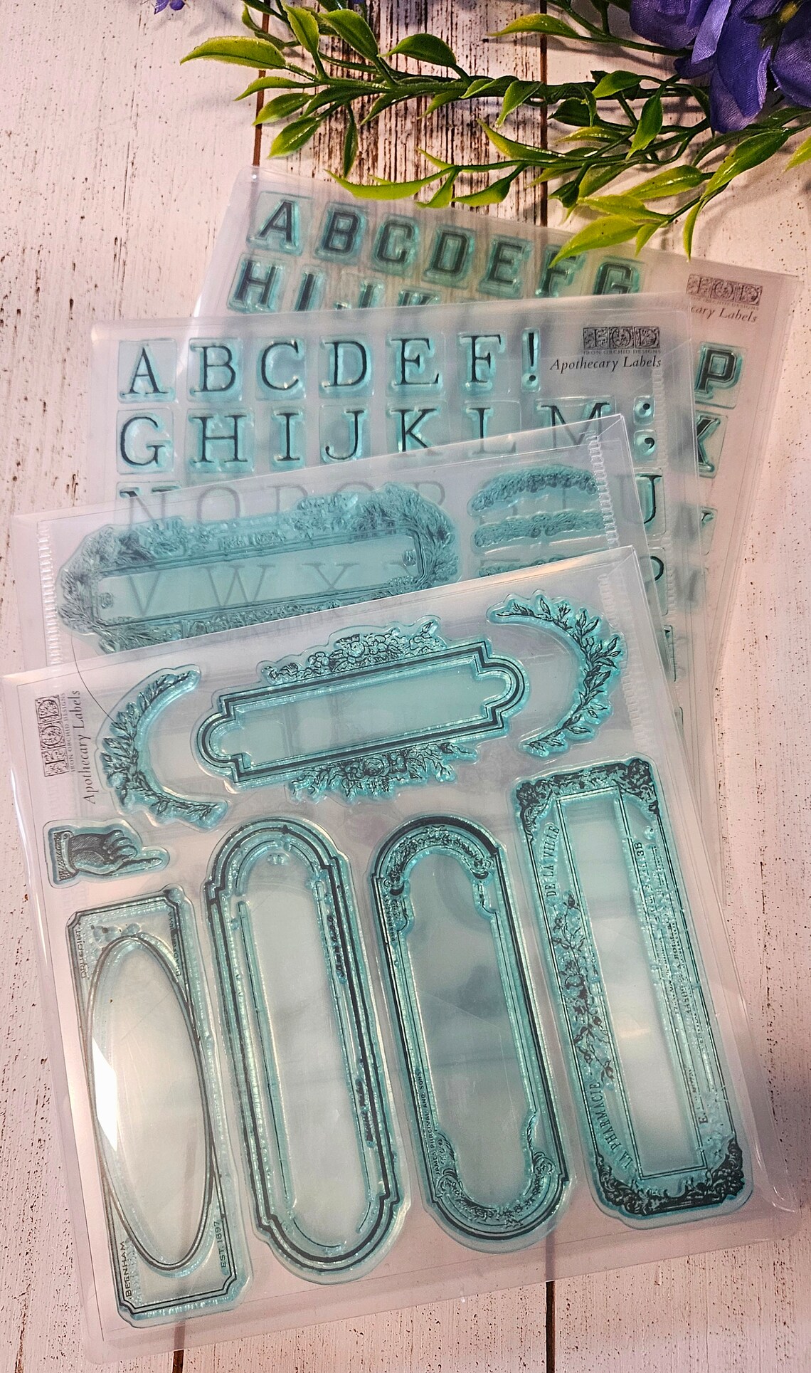 Apothecary Labels 6X6 IOD Stamps™ - Etsy