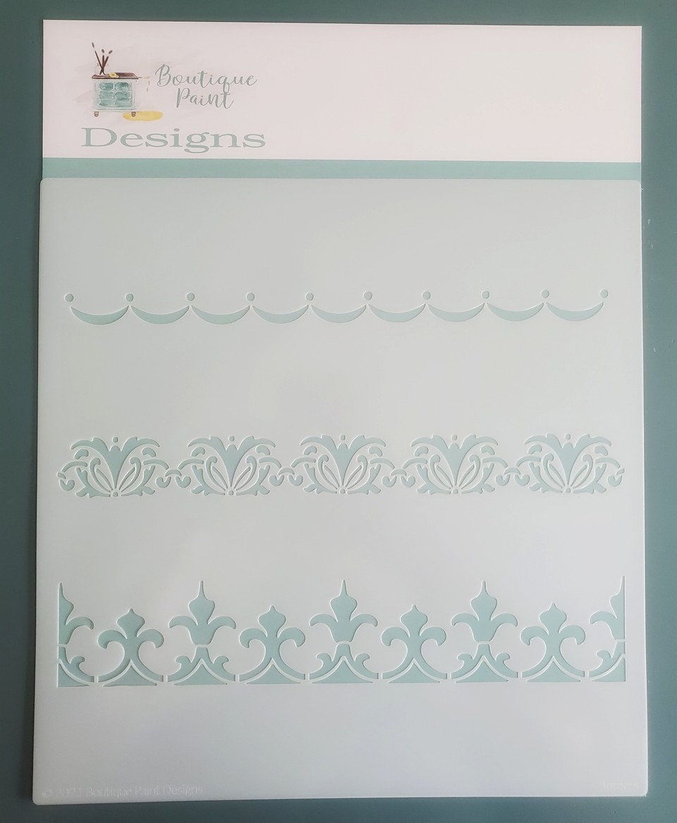 Borders Stencil - Etsy