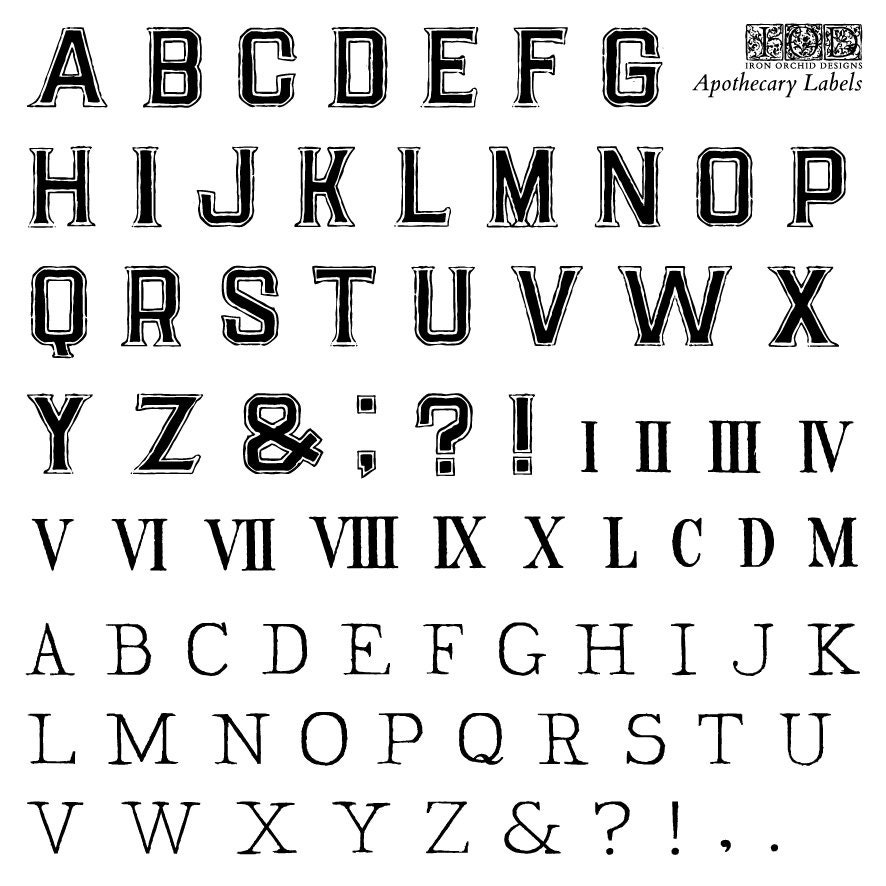 Apothecary Labels 6X6 IOD Stamps™ - Etsy