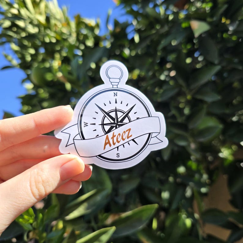 Ateez Compass Kpop Sticker | Waterproof Vinyl Sticker | Perfect for ...