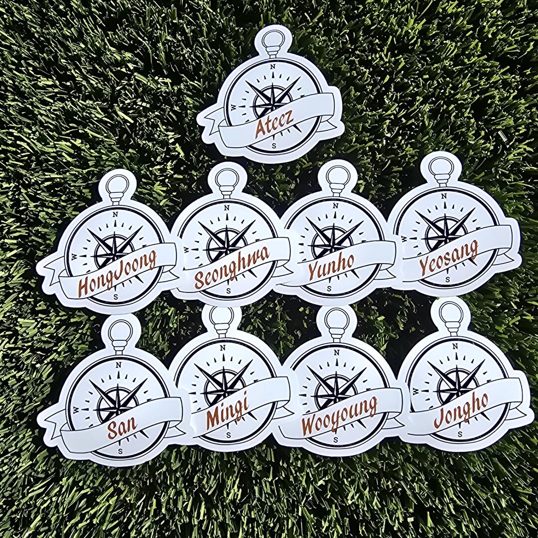 Ateez Compass Kpop Sticker | Waterproof Sticker | for Laptops, Water ...