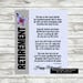 Retirement Poem Retirement Gift Co-worker Retirement Boss | Etsy