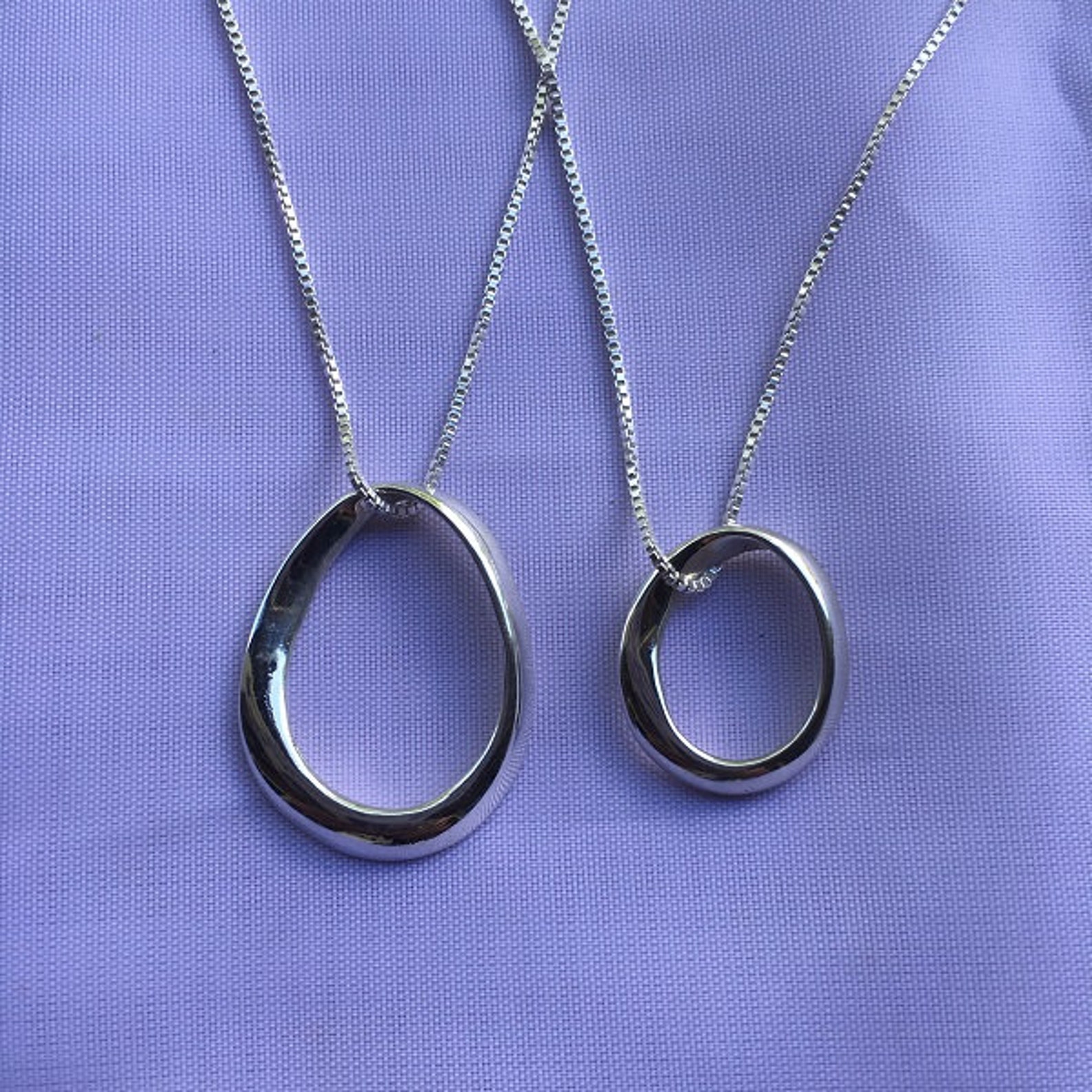 Mobius Silver LARGE OVAL Pendant Mobius Strip Men/women - Etsy