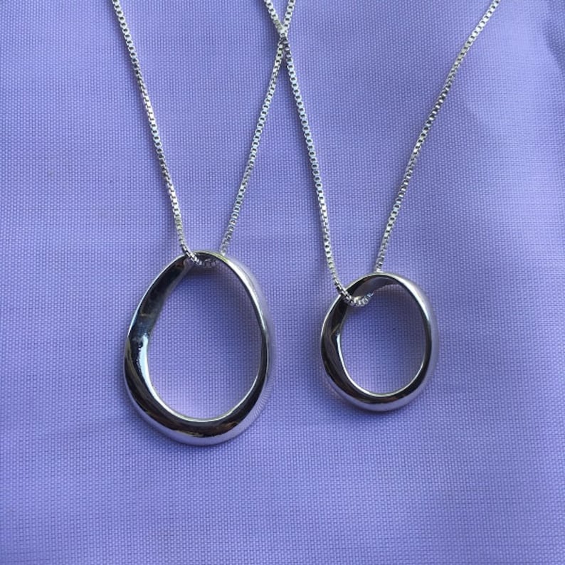 Mobius Silver LARGE OVAL Pendant Mobius Strip Men/women - Etsy