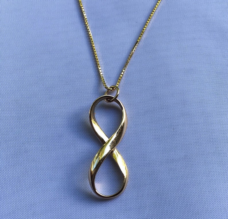 Mobius 14K GOLD LARGE INFINITY Pendant, Mens Gold Infinity, Womens Gold ...