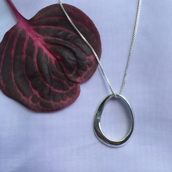 Mobius Silver LARGE OVAL Pendant, Mobius Strip, Men/women Mobius ...