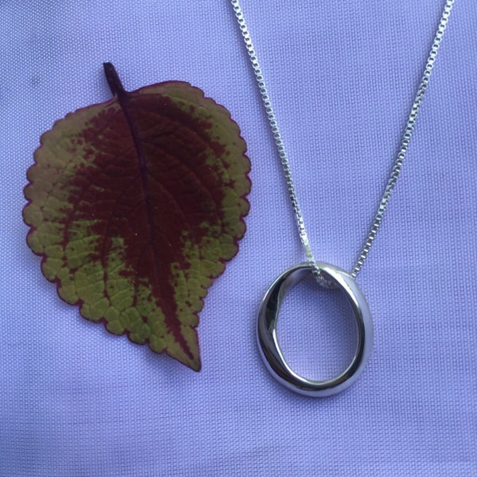 Mobius Silver SMALL OVAL Pendant Mobius Strip Charm Womens - Etsy
